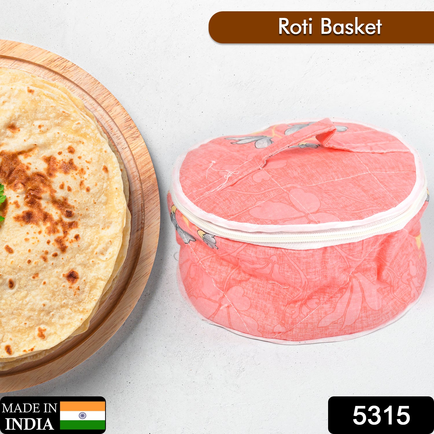 5315 Hot Chapatti Box | Roti Cotton Cloth Casserole | Basket | Washable ...