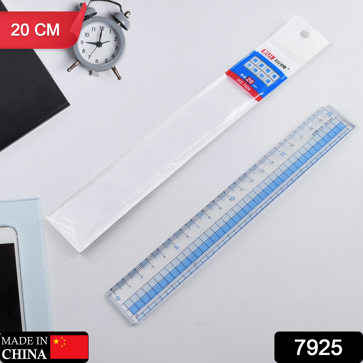 7925 Transparent Ruler, Plastic Rulers, for School Classroom, Home, or ...