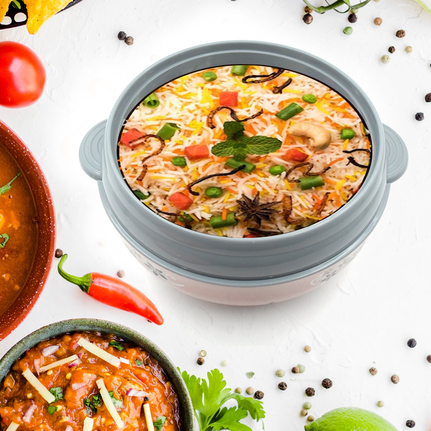 5788 High Quality Steel Casserole Box for Food Searving Inner Steel ...