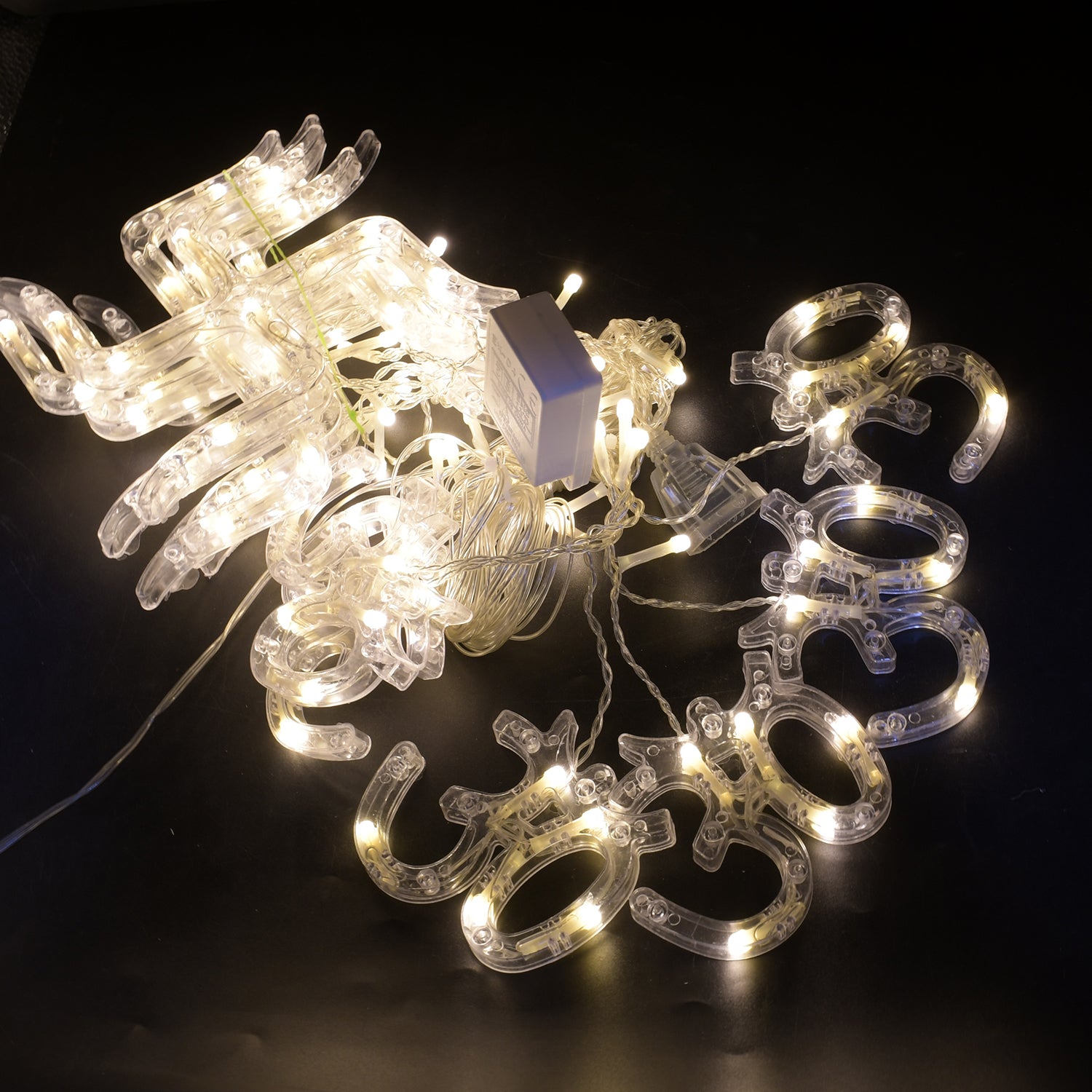 8320 Swastik om Curtain Decorative Lights, String Lights with 12 ...