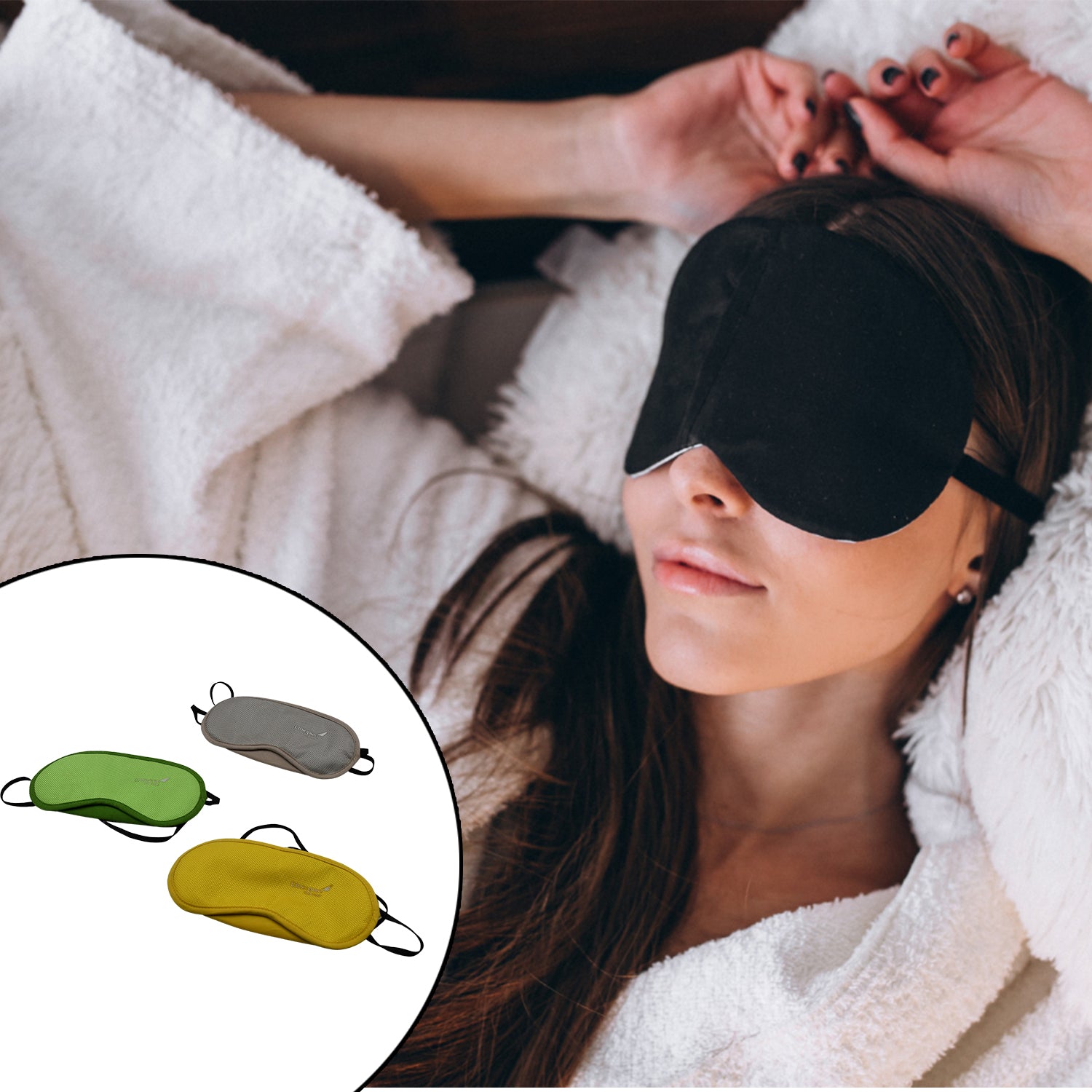 6909 SLEEPING MASK LIGHTWEIGHT COTTON FABRIC BLINDFOLD SOFT EYE MASK ...